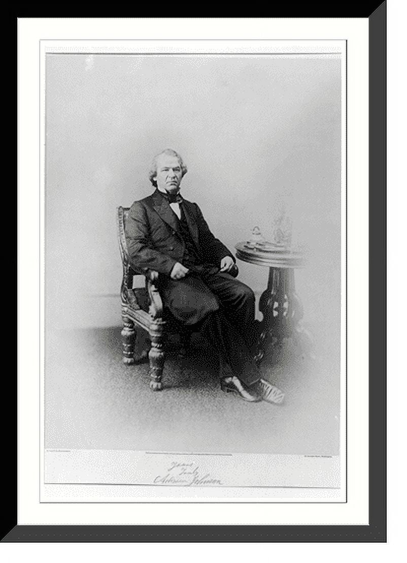 Historic Framed Print, Portrait of Andrew Johnson, 17-7/8" x 21-7/8 ...