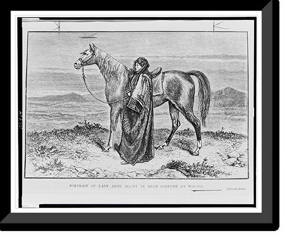 Historic Framed Print, Portrait of Lady Anne Blunt in Arab costume (by ...