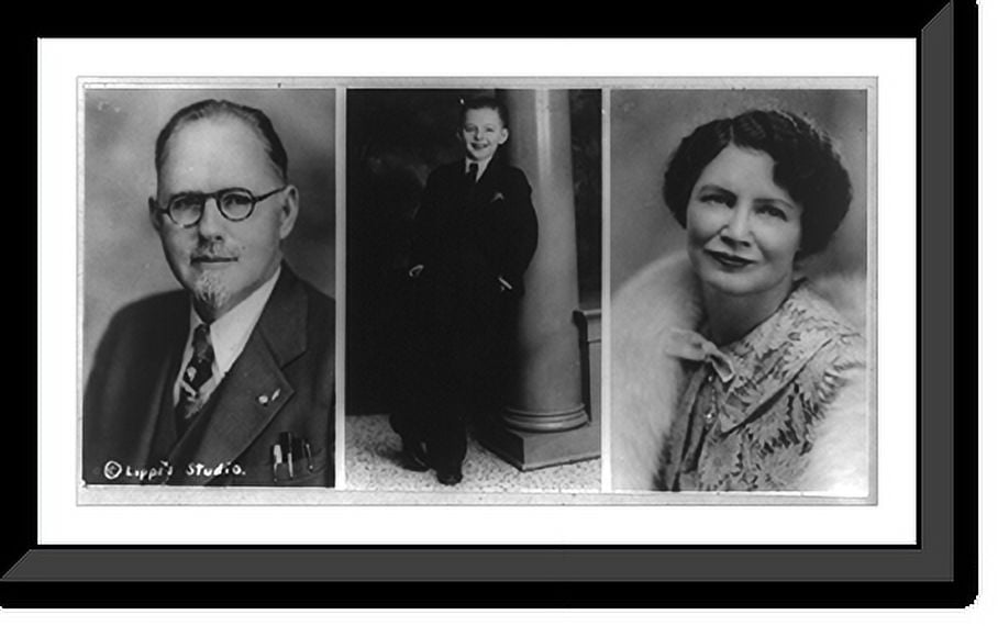 Historic Framed Print, [Portraits of Dr. John Richard Brinkley, head ...