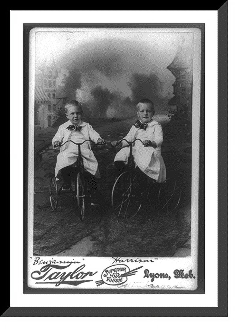 Historic Framed Print, [Portraits of children named after Pres. Benj ...
