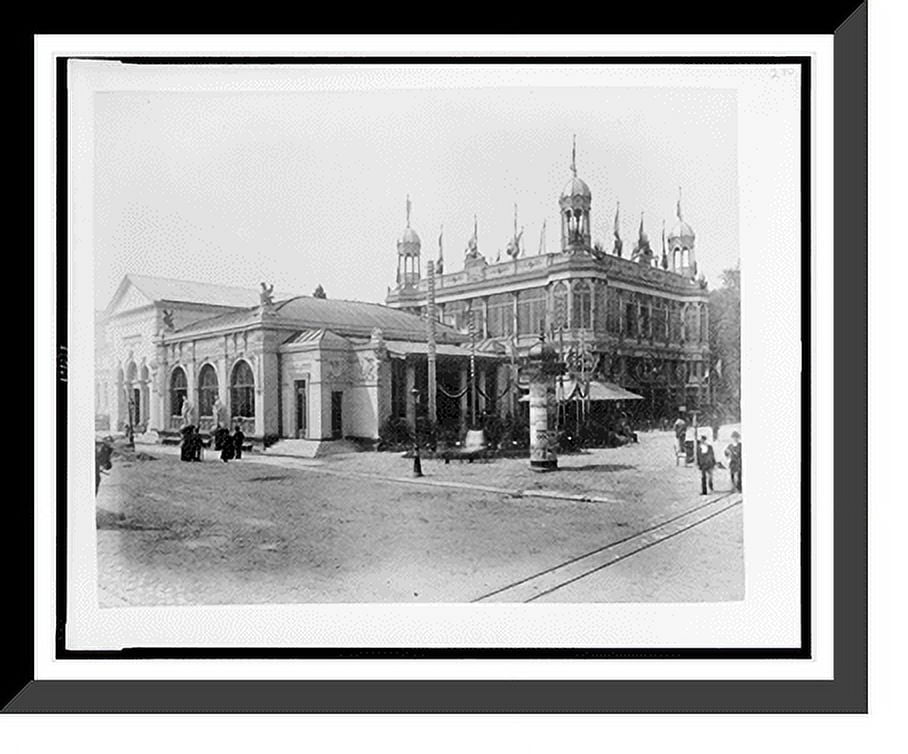 Historic Framed Print, [Post and telegraph building, left, restaurant ...
