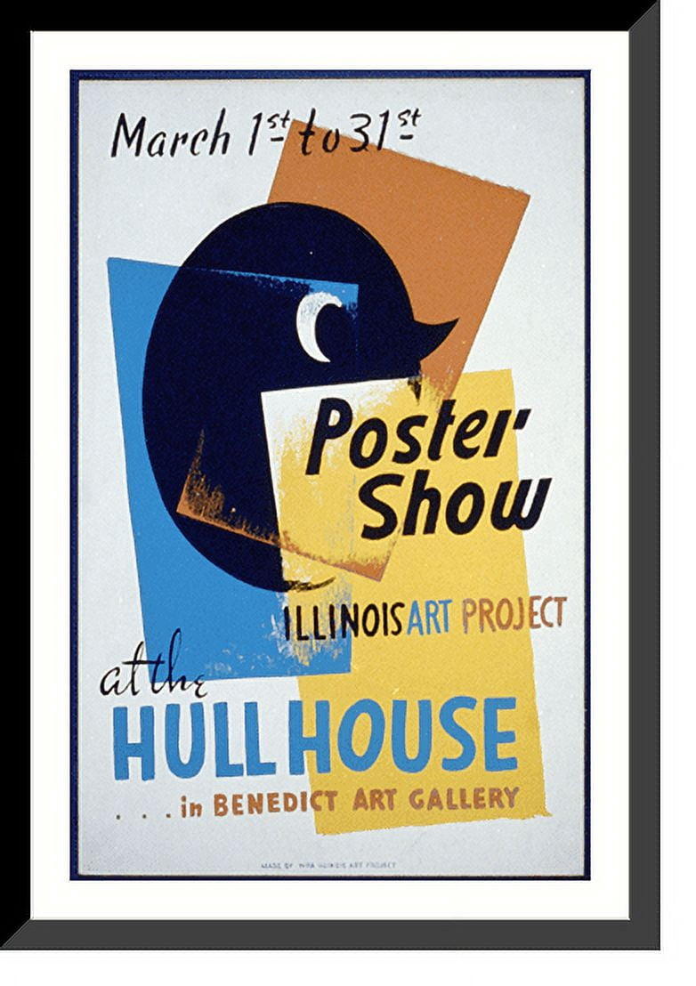 Historic Framed Print, Poster show. at the Hull House. in Benedict Art ...