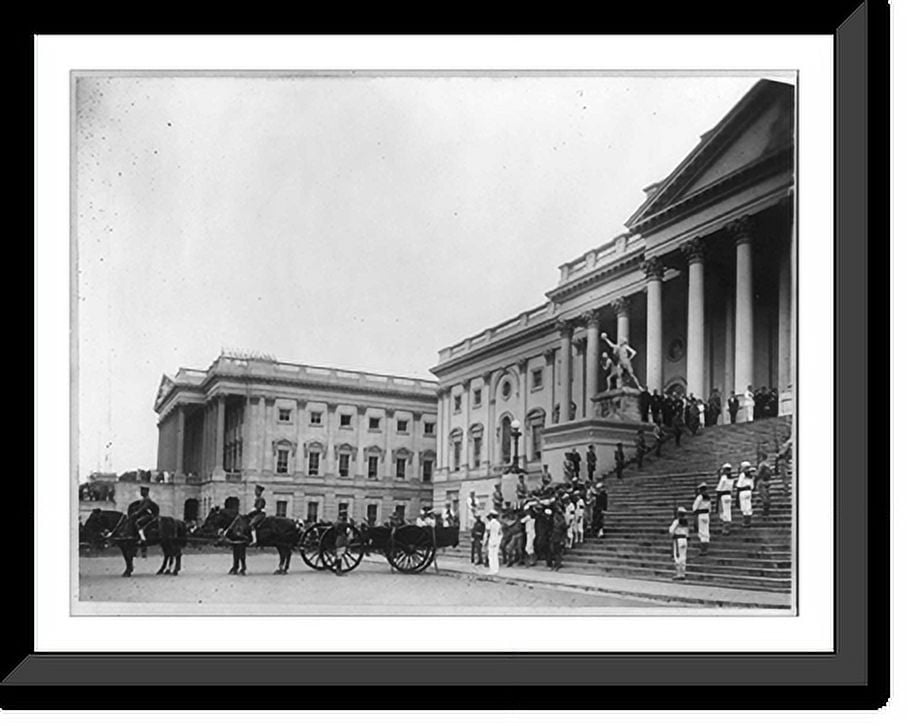 Historic Framed Print, [Pres. Warren Harding's Funeral: Casket being ...