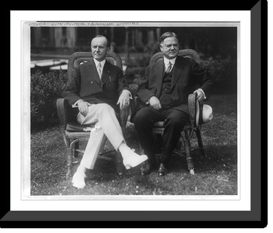 Historic Framed Print, [President Calvin Coolidge and Secretary of Commerce Herbert Hoover ...