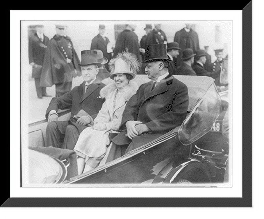 Historic Framed Print, President Coolidge, Mrs. Coolidge and Senator ...