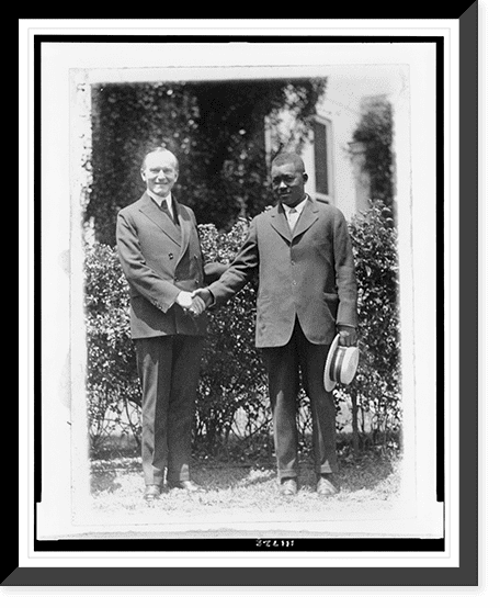 Historic Framed Print, [President Coolidge and Thomas Lee, Mississippi ...