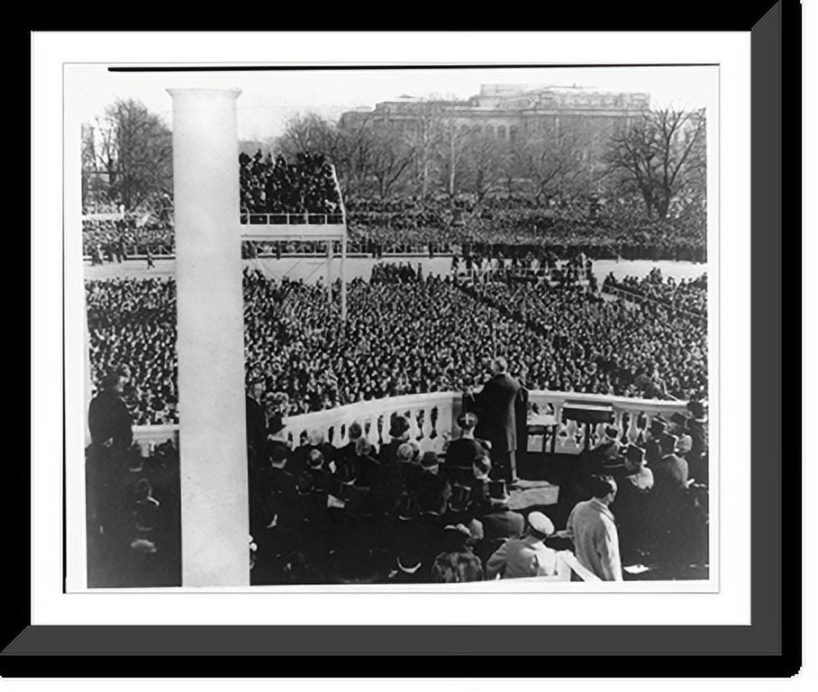 Historic Framed Print, [President Franklin Delano Roosevelt delivering ...