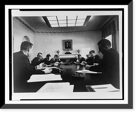 Historic Framed Print, [President John F. Kennedy and Vice President ...