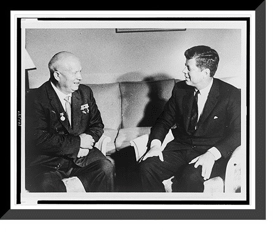 Historic Framed Print, [President John F. Kennedy (right) and Nikita ...