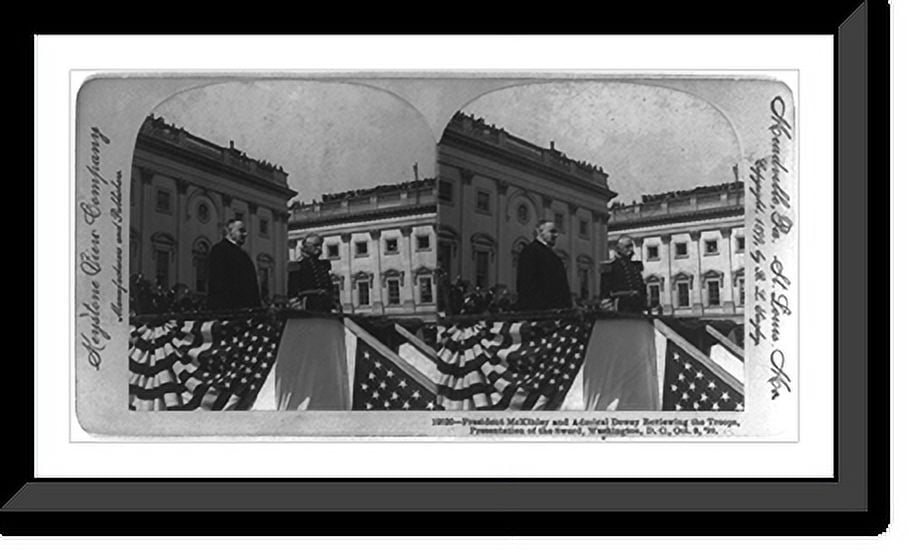 Historic Framed Print, President McKinley and Admiral Dewey reviewing ...