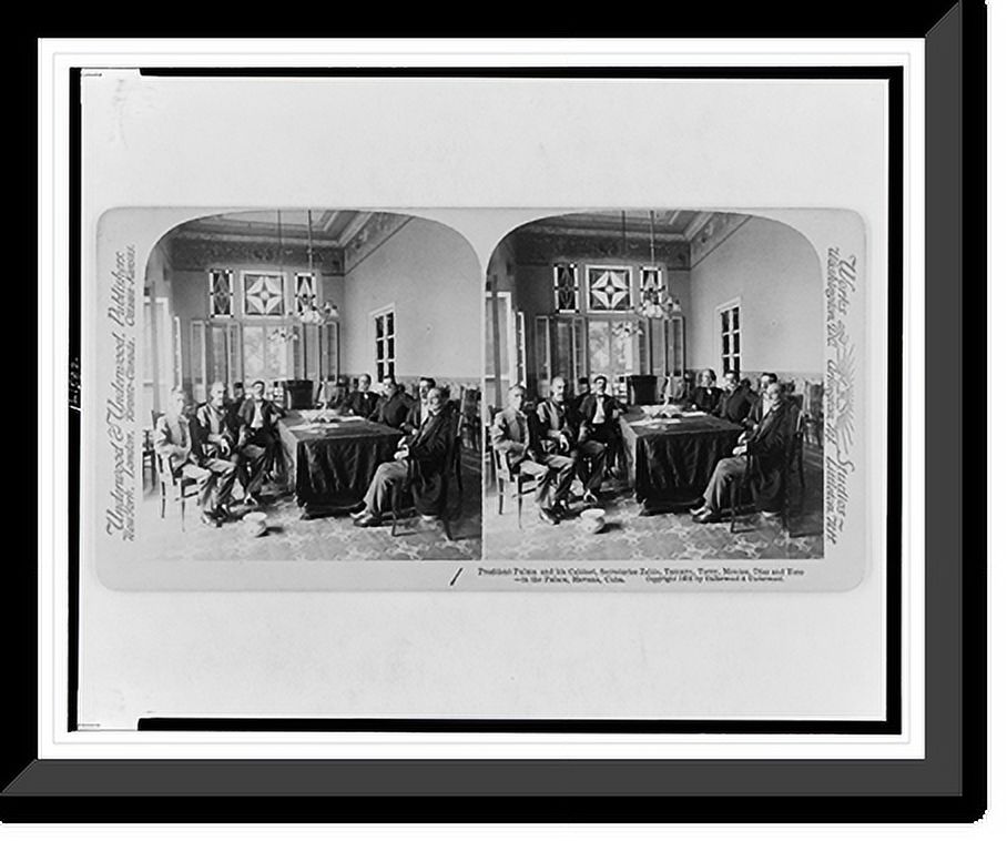 Historic Framed Print, President Palma and his cabinet, Secretaries ...