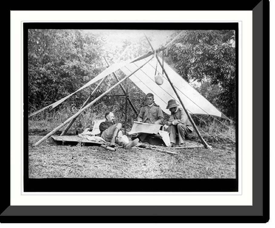 Historic Framed Print, Primitive field headquarters at Angat, 17-7/8" x ...