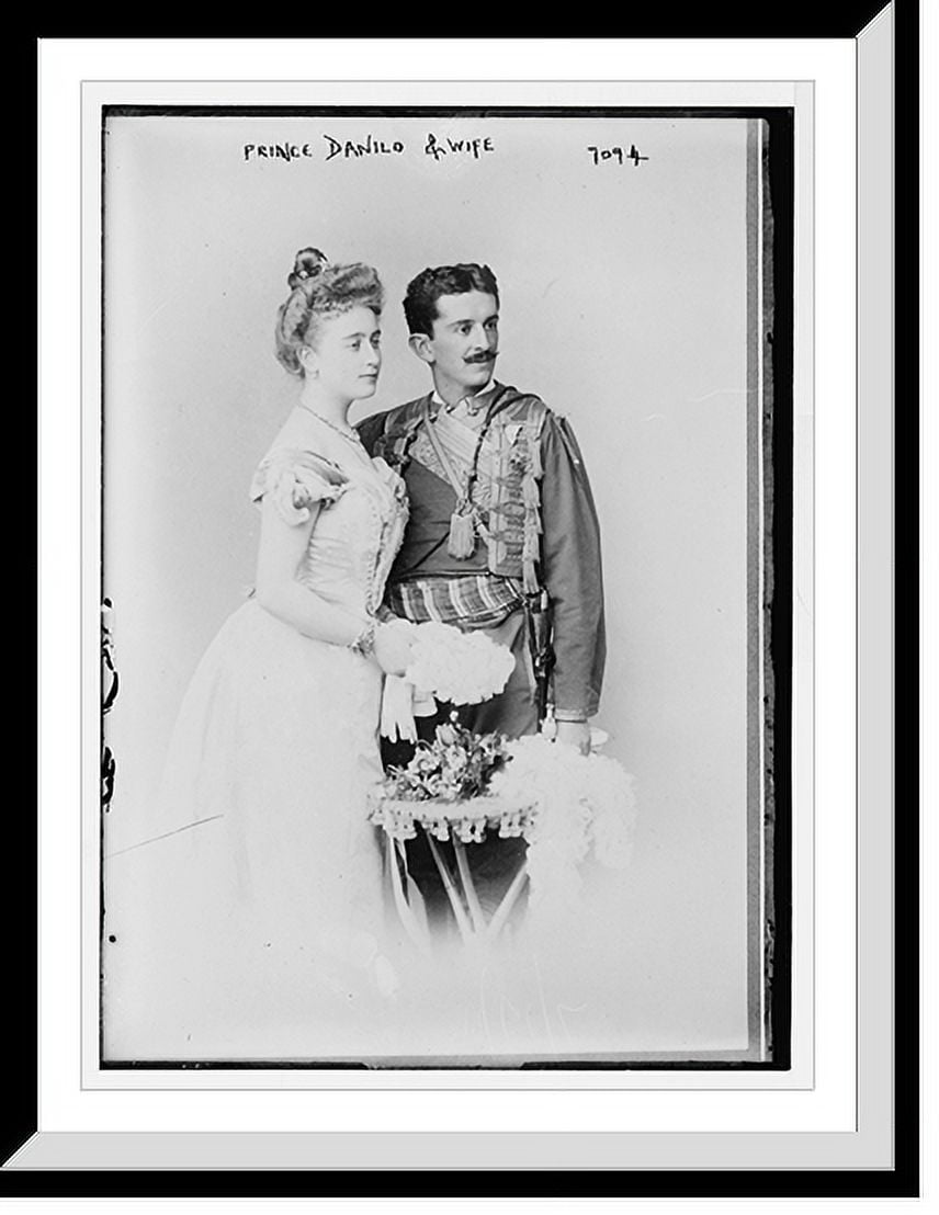Historic Framed Print, Prince Danilo and wife, 17-7/8" x 21-7/8 ...
