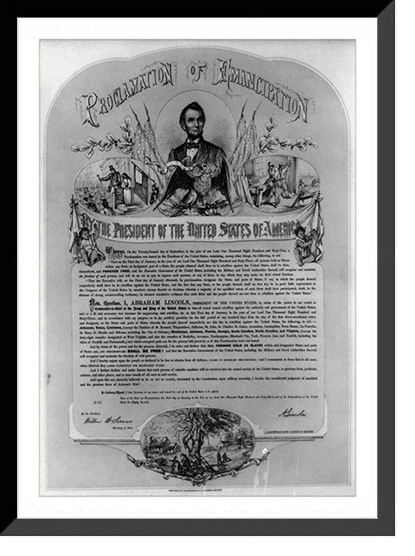 Historic Framed Print, Proclamation of emancipation, 17-7/8" x 21-7/8 ...
