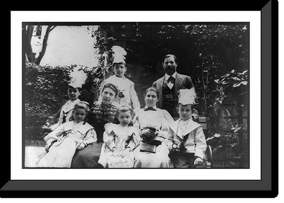 Historic Framed Print, [Prof. Freud, Martin Freud, Tante Bernays ...