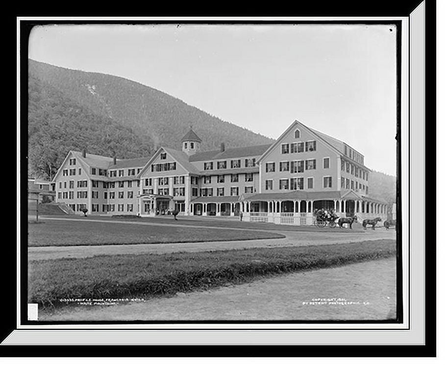 Historic Framed Print, Profile House, Franconia Notch, White Mountains ...