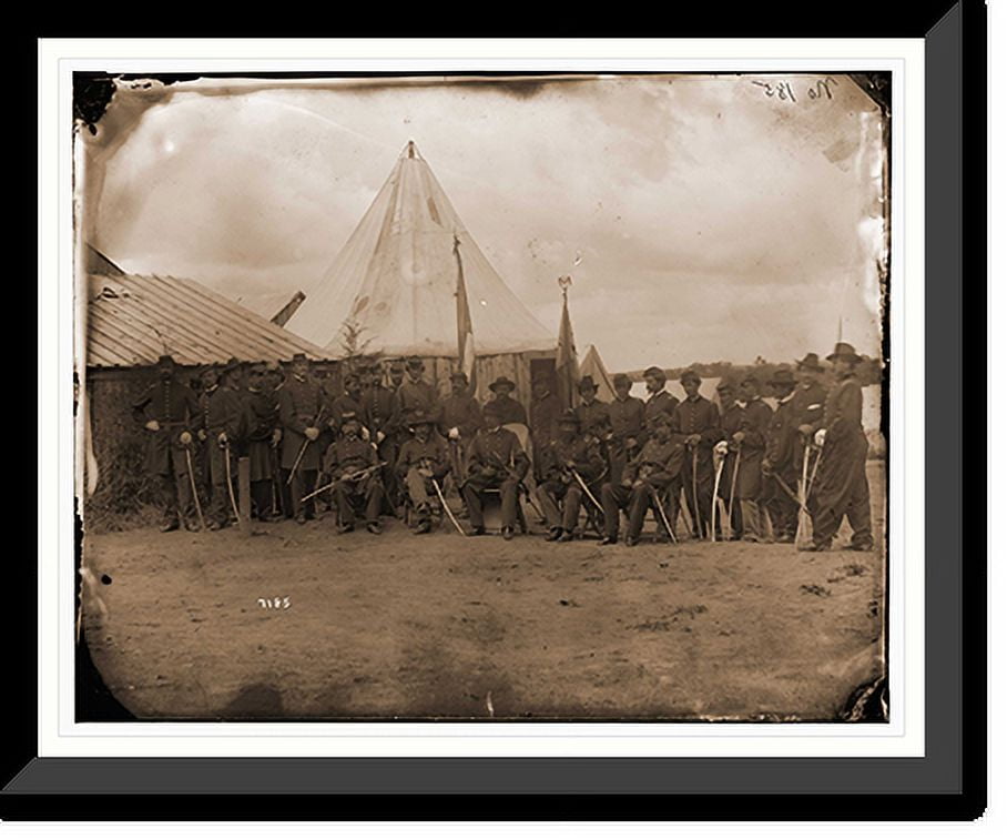Historic Framed Print, Prospect Hill Virginia. Officers of 13th New ...