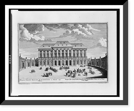 Historic Framed Print, Prospectus Palath Principis de Lichtenstein in ...
