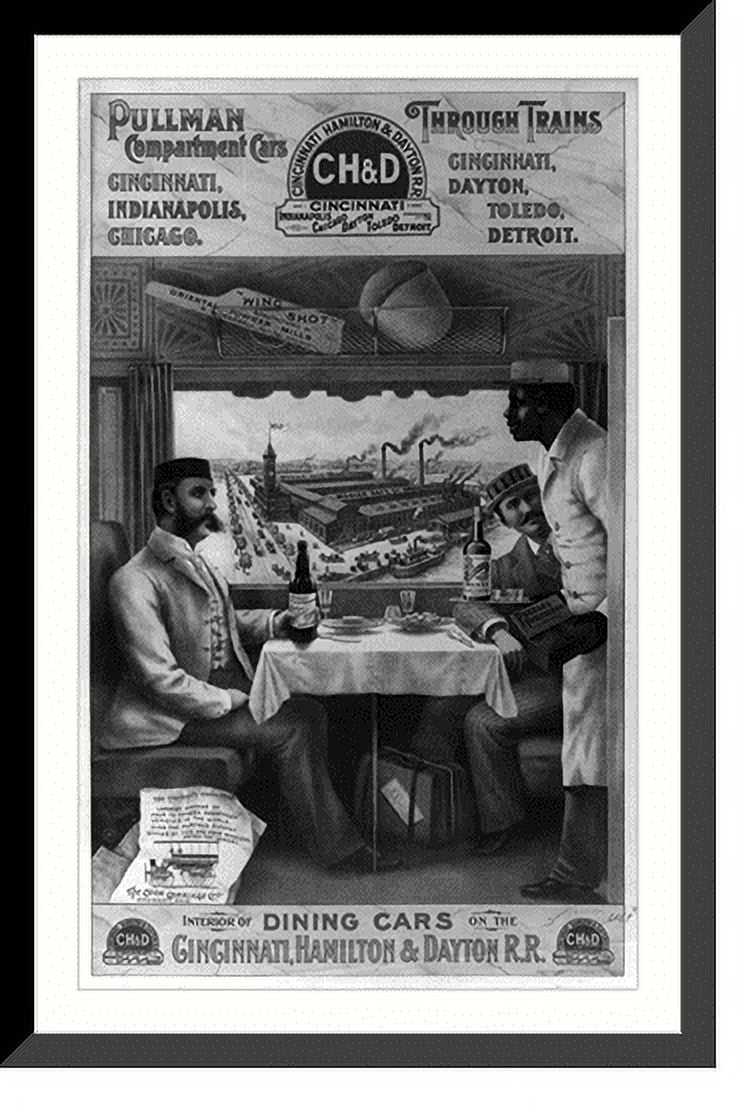 Historic Framed Print, Pullman compartment cars through trains ...