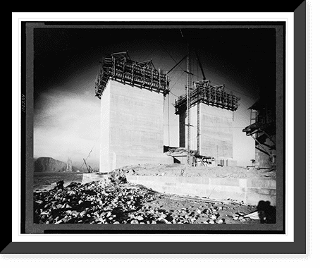 Historic Framed Print, Pylon on the south shore of the Golden Gate ...