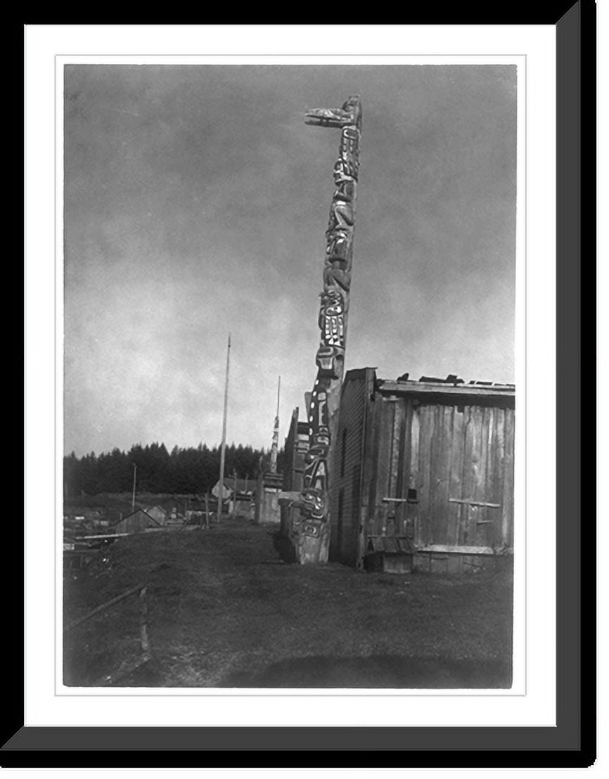 Historic Framed Print, Qagyuhl village at Fort Rupert, 17-7/8" x 21-7/8 ...