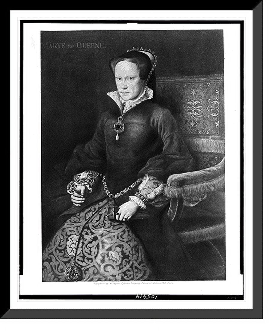 Historic Framed Print, [Queen Mary I, of England, three-quarter length ...