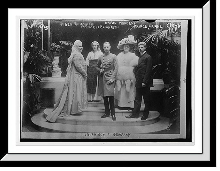 Historic Framed Print, Queen of Roumania, Prince Elizabeth, Crown ...