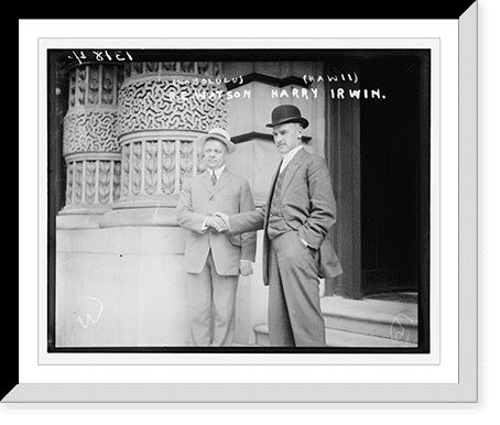 Historic Framed Print, R.E. Watson & Harry Irwin, Hawaii, 17-7/8" x 21 ...