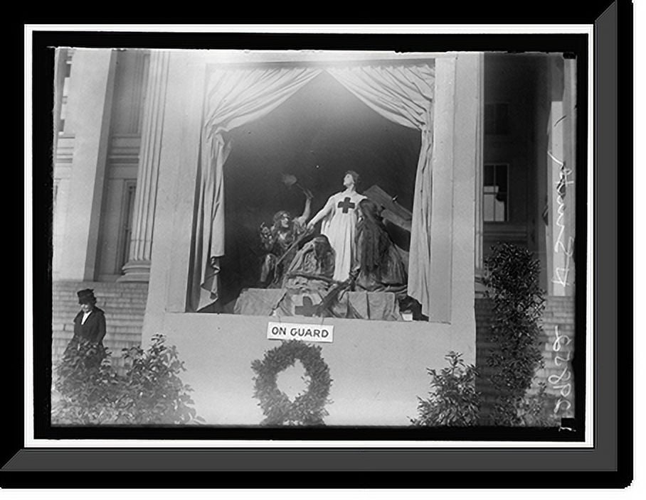 Historic Framed Print, RED CROSS DEMONSTRATION WITH TABLEAUX, ON SOUTH ...