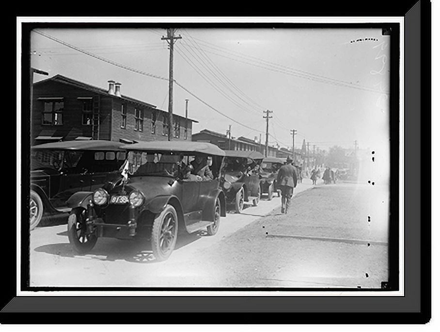 Historic Framed Print, RED CROSS MOTOR CORPS AT CAMP MEIGS - 9, 17-7/8 ...