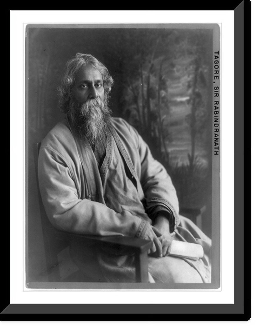 Historic Framed Print, [Rabindranath Tagore, three-quarter-length ...