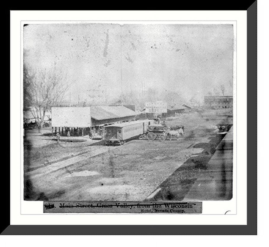 Historic Framed Print, [Railroad depots on the levee, Sacramento ...