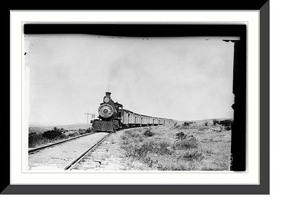 Historic Framed Print, Railroad trains in Mexico - Marquez Summit, 17-7 ...