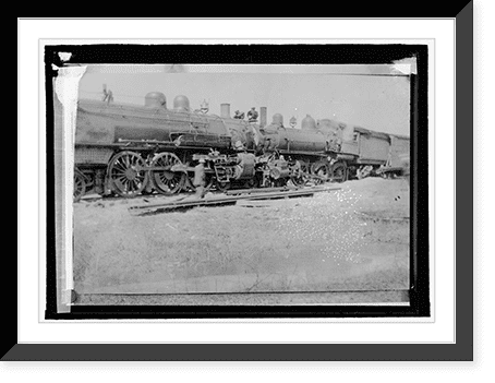 Historic Framed Print, Railroad wreck - 11, 17-7/8" x 21-7/8" - Walmart.com