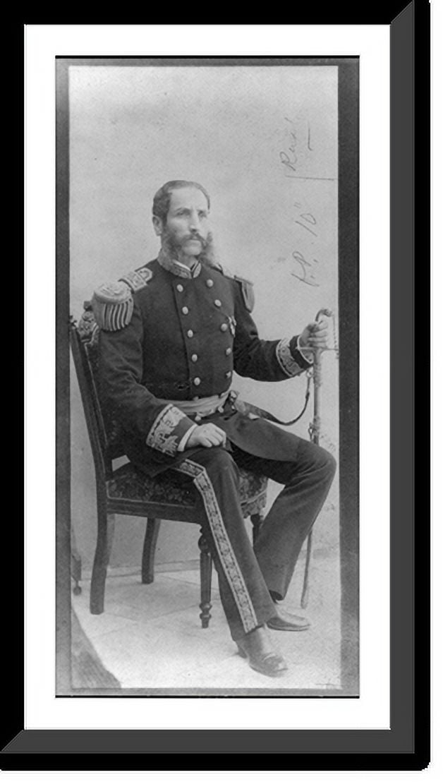 Historic Framed Print, [Ramon Caceres, full-length portrait, seated ...