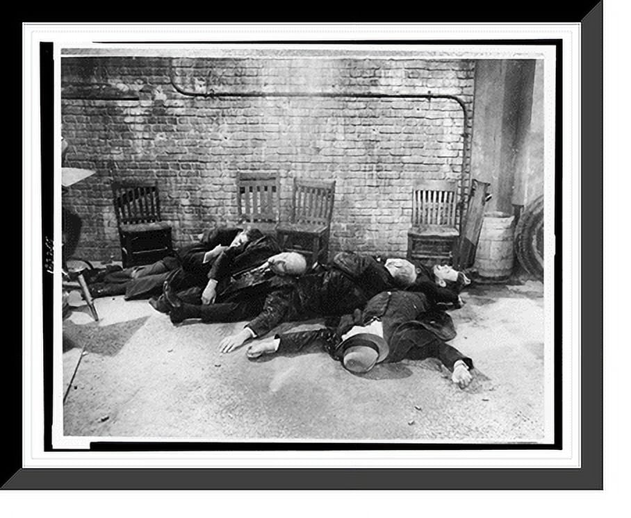 Historic Framed Print, [Re-enactment of the St. Valentine's Day ...