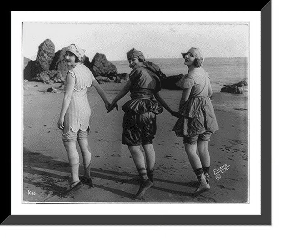 Historic Framed Print, [Rear view of Lillian Langston, Edith Roberts ...