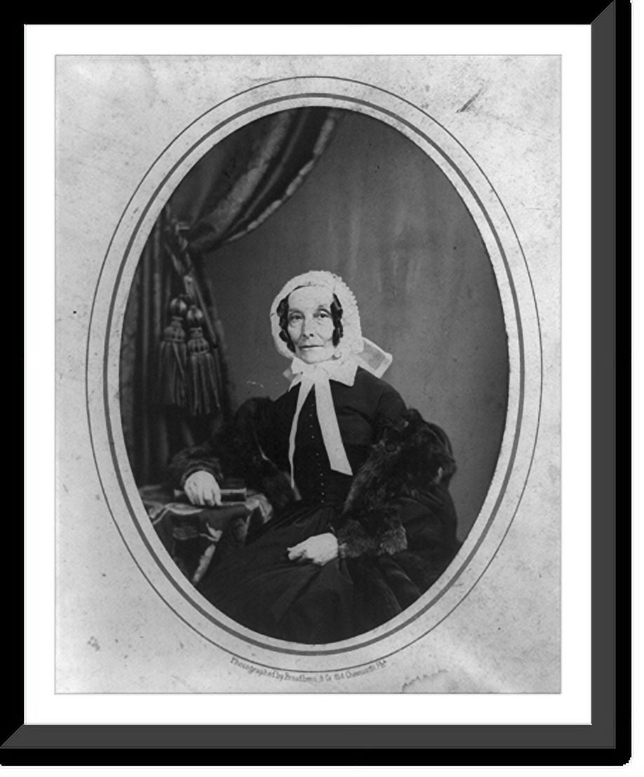 Historic Framed Print, [Rebecca Gratz, three-quarter length studio ...