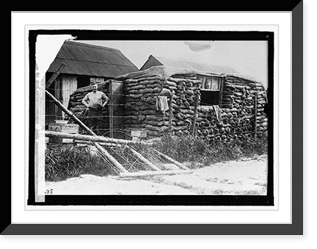 Historic Framed Print, Red Cross laboratory at front, 17-7/8" x 21-7/8 ...