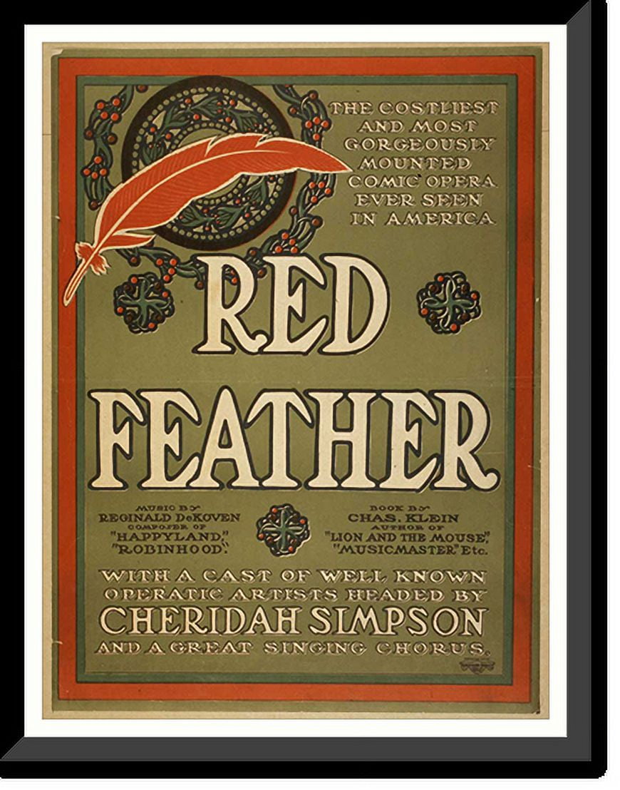Historic Framed Print, Red feather the costilest and most gorgeously ...