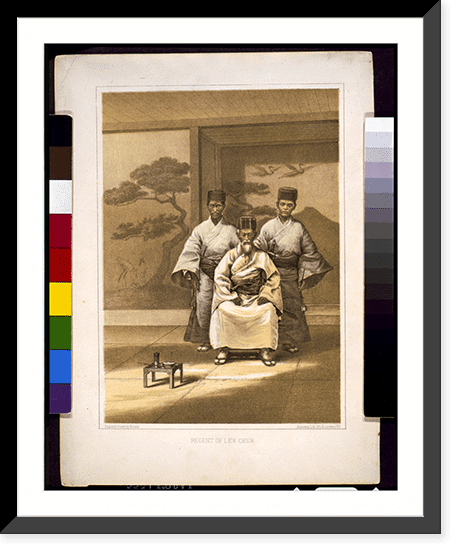 Historic Framed Print, Regent of Lew Chew.dag. and drawn by Brown ...
