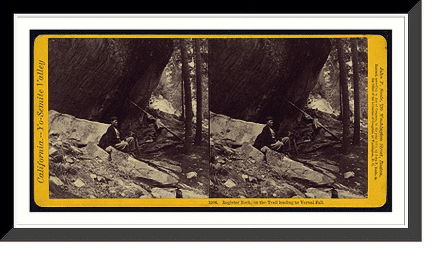 Historic Framed Print, Register Rock on the trail leading to Vernal ...