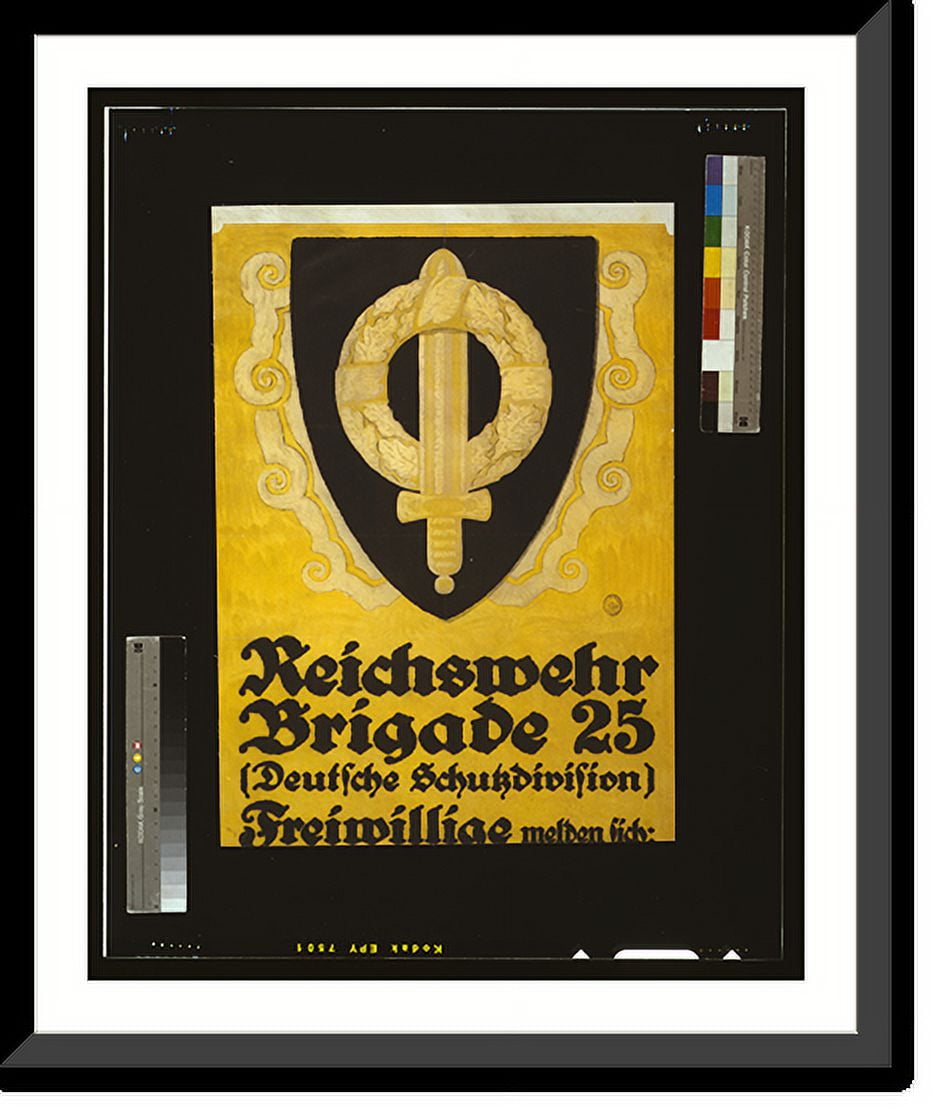 Historic Framed Print, Reichswehr Brigade 25 (Deutsche Schutzdivision ...