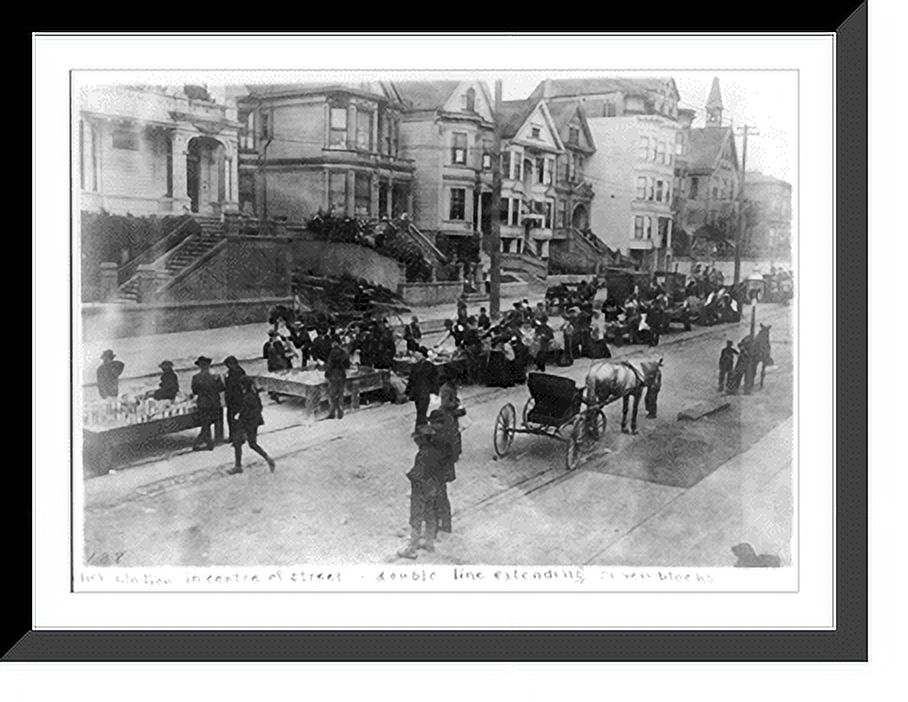 Historic Framed Print, [Relief station in center of San Francisco ...