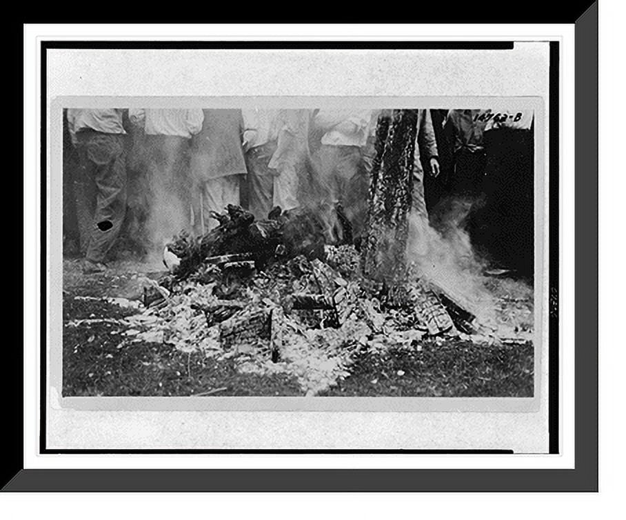 Historic Framed Print, [Remains of Jesse Washington's burned body and ...