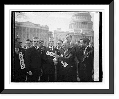 Historic Framed Print, Republican & Democratic ball teams of House, 3 ...