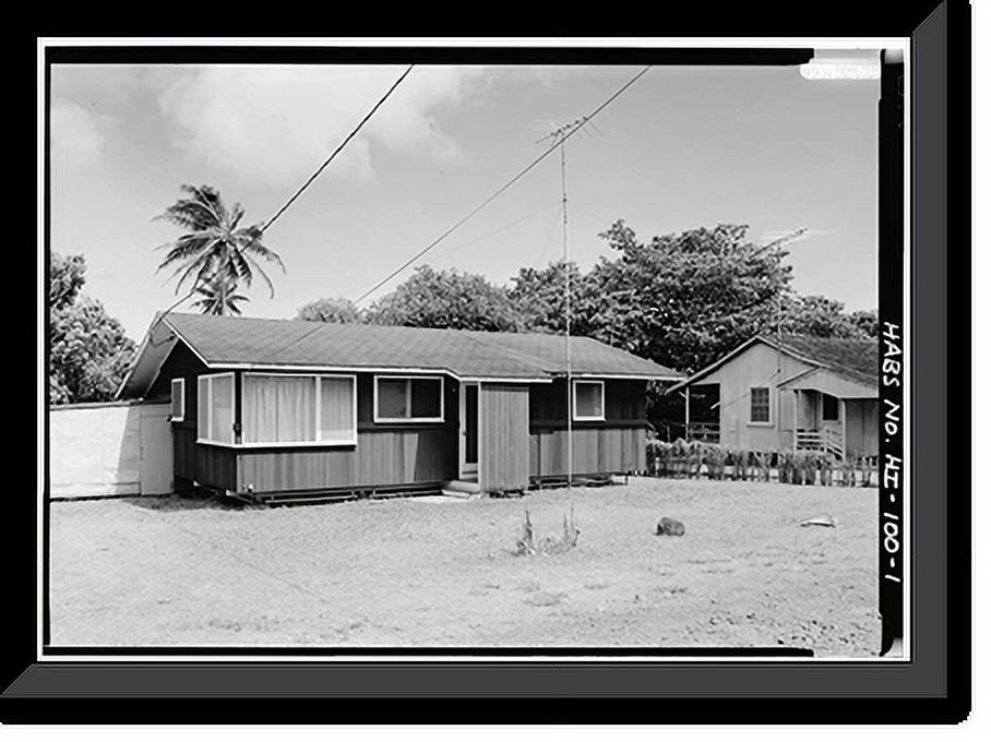 Historic Framed Print, Residence, Building No. 62-117, Moloka'i Island ...