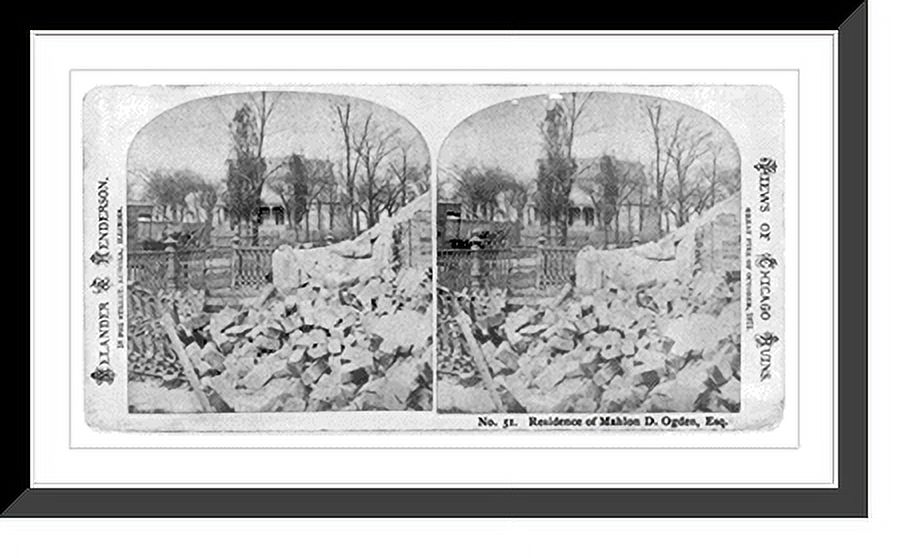 Historic Framed Print, Residence of Mahlon D. Ogden, Esq., Chicago ...