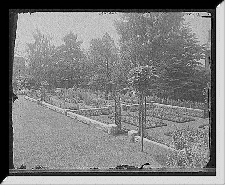 Historic Framed Print, [Residence of Mrs. Franklin H. Walker, garden ...