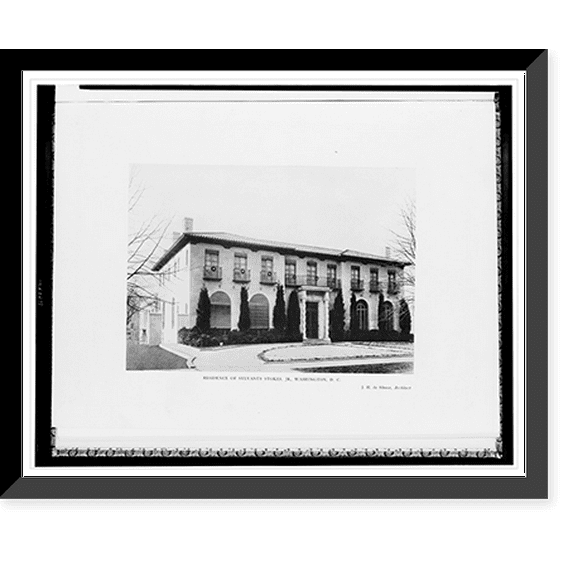 Historic Framed Print, Residence of Sylvanus Stokes, Jr., Washington, D.C., 17-7/8" x 21-7/8 ...